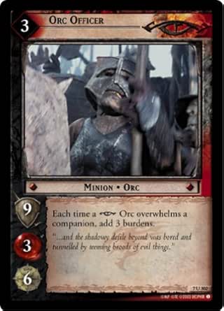 Amazon.com: LOTR TCG ROTK RETURN OT KING FOIL ORC OFFICER 7U302 ...