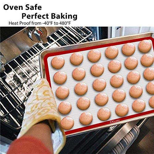 Silicone Baking Mats, OKeanu Non-stick Silicone Macaron Baking Mat ...