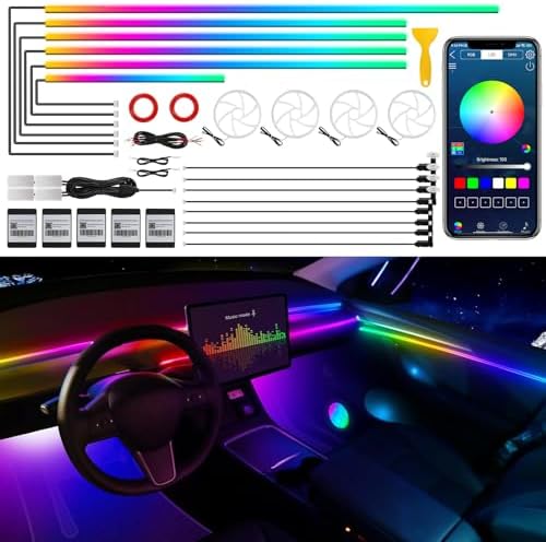Amazon.com: Dreamcolor Acrylic Interior Car LED Strip Light with ...