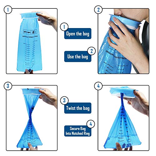 Snapklik.com : ATDAWN 50 Pack Emesis Bag, Disposable Vomit Bags ...