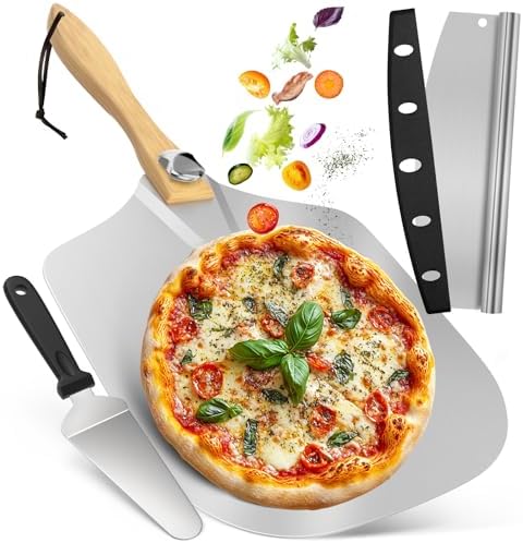 Amazon.com: Pizza Peel Aluminum Pizza Spatula Set,12 inch Metal Pizza ...