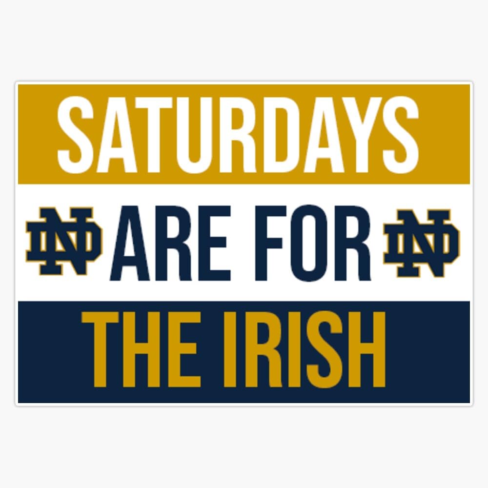 Amazon.com: Notre Dame Barstool Flag Bumper Sticker Vinyl Decal 5 ...