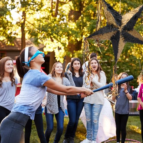 Snapklik.com : Black Gold Star Piñata, Foldable Pinata For Boys And ...