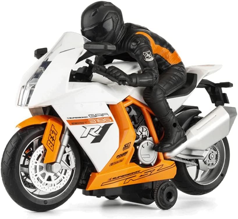 1/6 RC Motorcycle Light and Sound, 360° Rotation Remote Control ...
