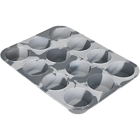 Deep and Jumbo Muffin Tray 6 Cup Large Silicone Muffins Pan, Non-Stick ...