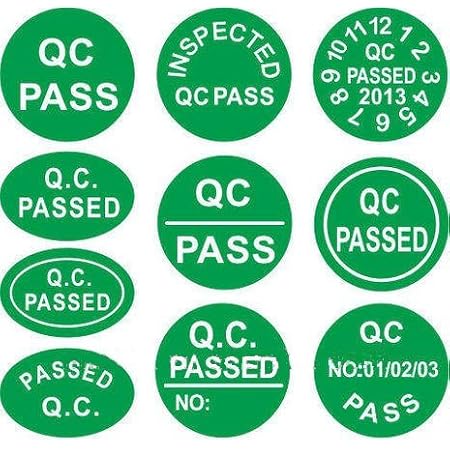 VishYogi Printers - Q.C. Passed/Pass Round/Oval Sticker for General Use ...