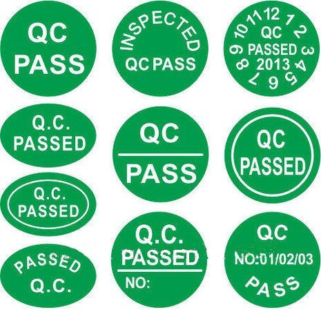 VishYogi Printers - Q.C. Passed/Pass Round/Oval Sticker for General Use ...