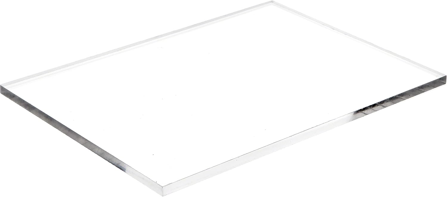 Amazon.com: Plymor Clear Acrylic Rectangular Polished Edge Display Base, 8" W x 6" D x 0.25" H ...