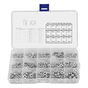300PCS Pressure Riveting Nut,PEM Rivet Nut Assortment Kit,Self ...