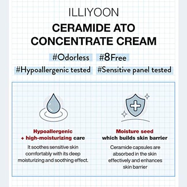 Illiyoon Ceramide Ato Concentrreate Cream (6.8 fl oz, 6.7 fl oz ...
