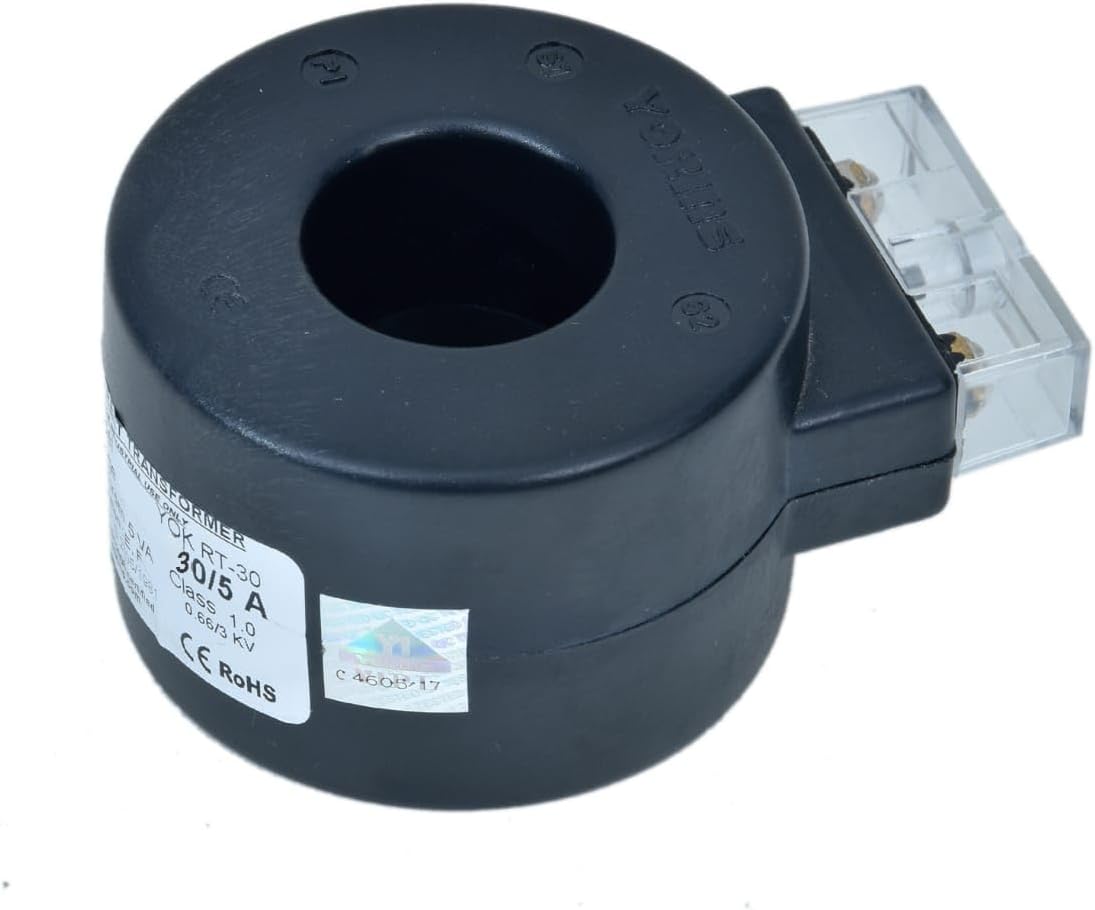YOKINS Current Transformer 30/5A (Two Turn Primary), 30A CT for Ammeter Model RT30 Polycarbonate ...