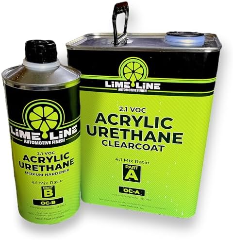 Amazon.com: LiME LiNE Automotive 2K Clearcoat, 1.25 Gallon Kit- 4:1 Mixture - Overall High Gloss ...