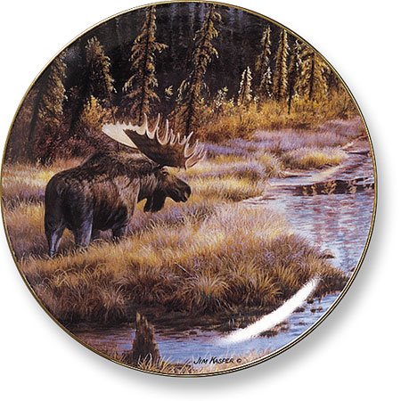 Lightscape - Moose Collector Plate by Jim Kasper : Amazon.in