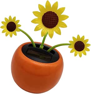 Amazon.com: Solar Dancing Flower Sunflower Solar Toys Car Swinging ...