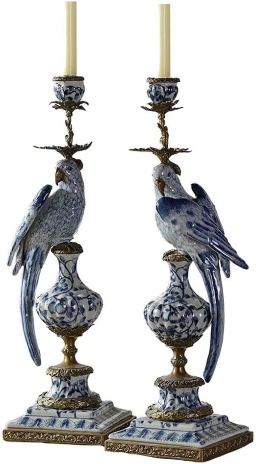 Amazon.com: Candelabra Candle Stand Nordic-Style Ceramic Candle Holder ...