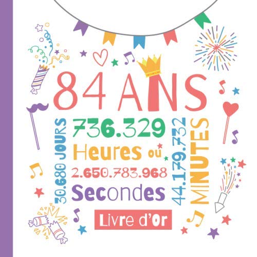 84 ans - Livre d'Or: Décoration pour le 84ème anniversaire - 84 ans ...
