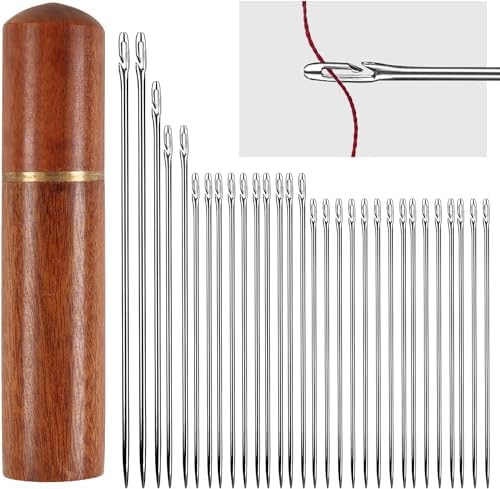 COOFANDY Large Eye Sewing Needles, 30 Pcs Hand Embroidery and Yarn ...