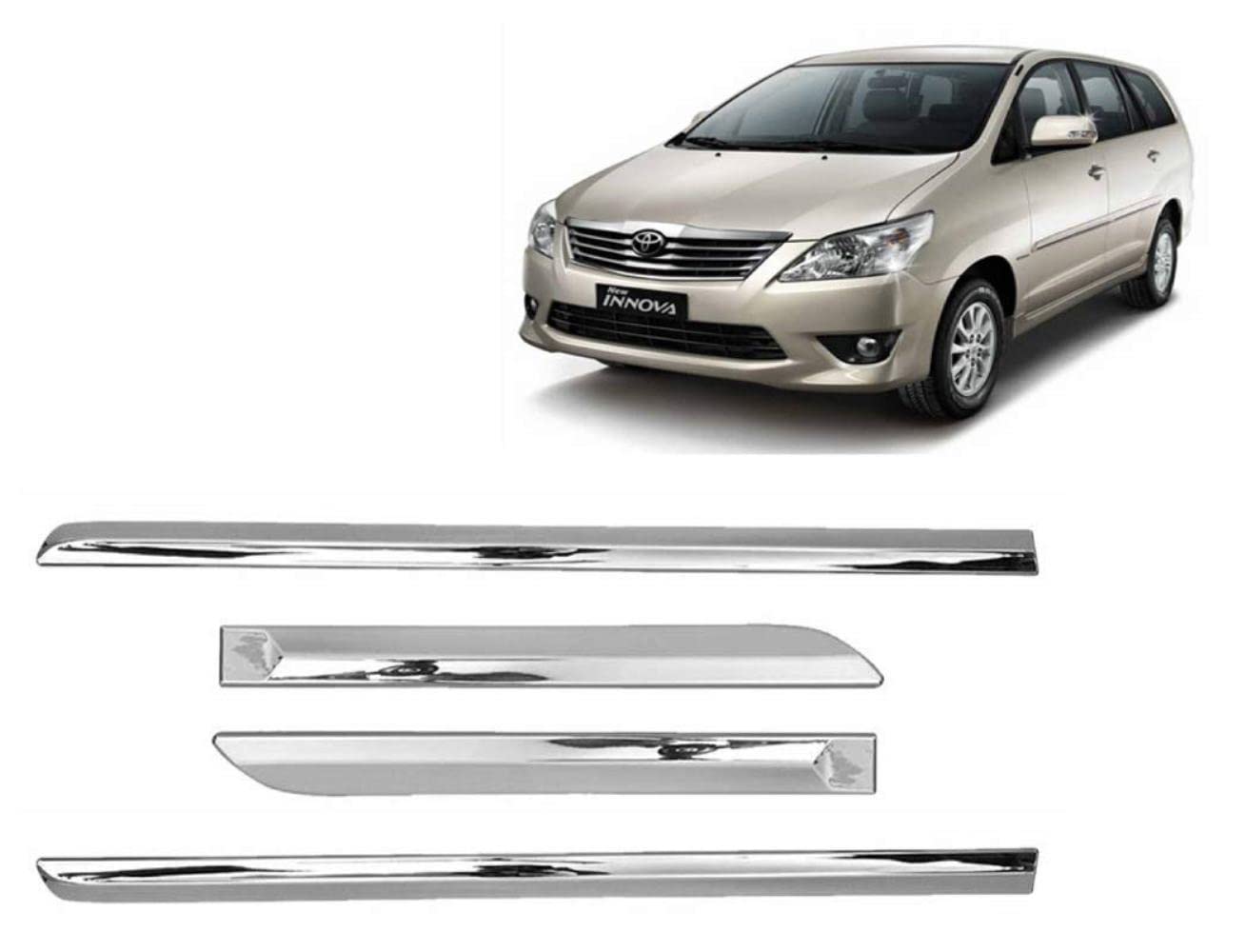 Empica Full Chrome Car Side Moulding Door Beading Protector Cladding ...