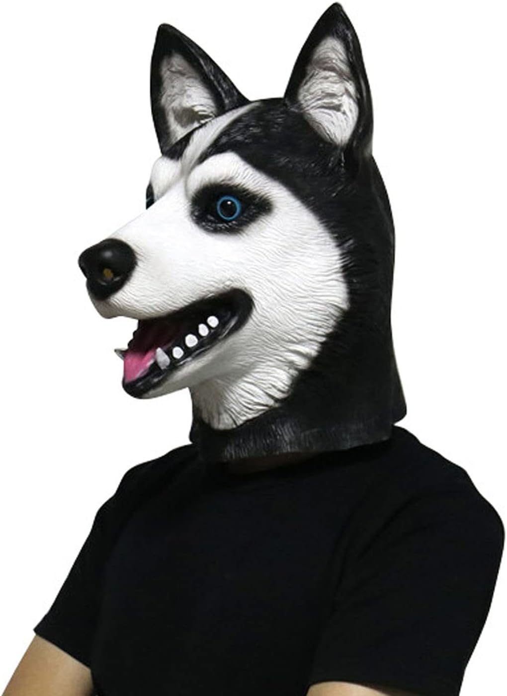 Amazon.com: Yesness Funny Dog Mask, Realistic Dog Husky Mask, Halloween ...