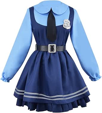 Amazon.com: MengXin Anime Zootopia Cosplay Costume Judy Lolita Dress ...