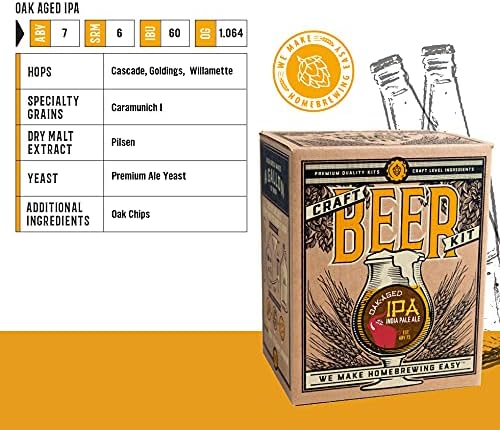 Craft A Brew – Oak Aged IPA – Kit de fabricación de cerveza – Haz tu ...
