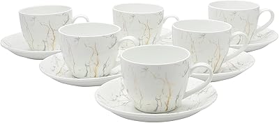 Buy Clay Craft Fine Ceramic Tea/Coffee Cup Saucer Set of 12 ( 6 Cups ...