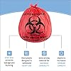 Amazon.com: Trashanium Biohazard Waste Bags, 10-Gallon, 100 Count, Red ...