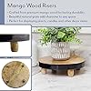 Amazon.com: AuldHome Design Farmhouse Round Wooden Risers (Set of 2 ...