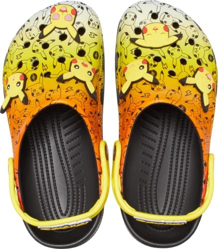 Amazon.com | Crocs Unisex Classic Pikachu Clogs, Black/Multi, 4 US Men ...