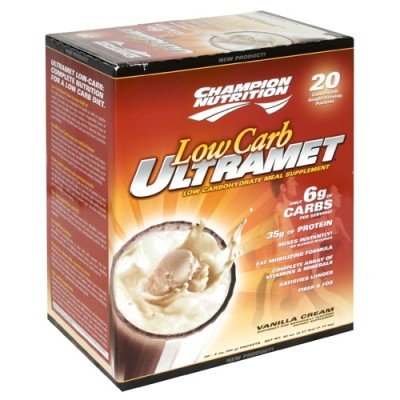 Amazon.com: Champion Nutrition- Ultramet, Lo Carb Vanilla (20 pack ...