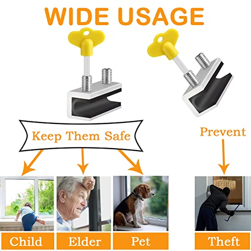 Snapklik.com : Window Lock, 8 Sets Sliding Window Locks Security Up And ...