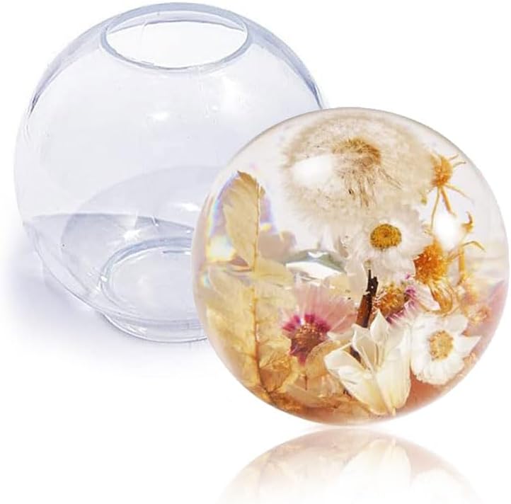 Amazon.com: 2 PCS Large Sphere Resin Molds, 4.7'' & 4'' Silicone One ...