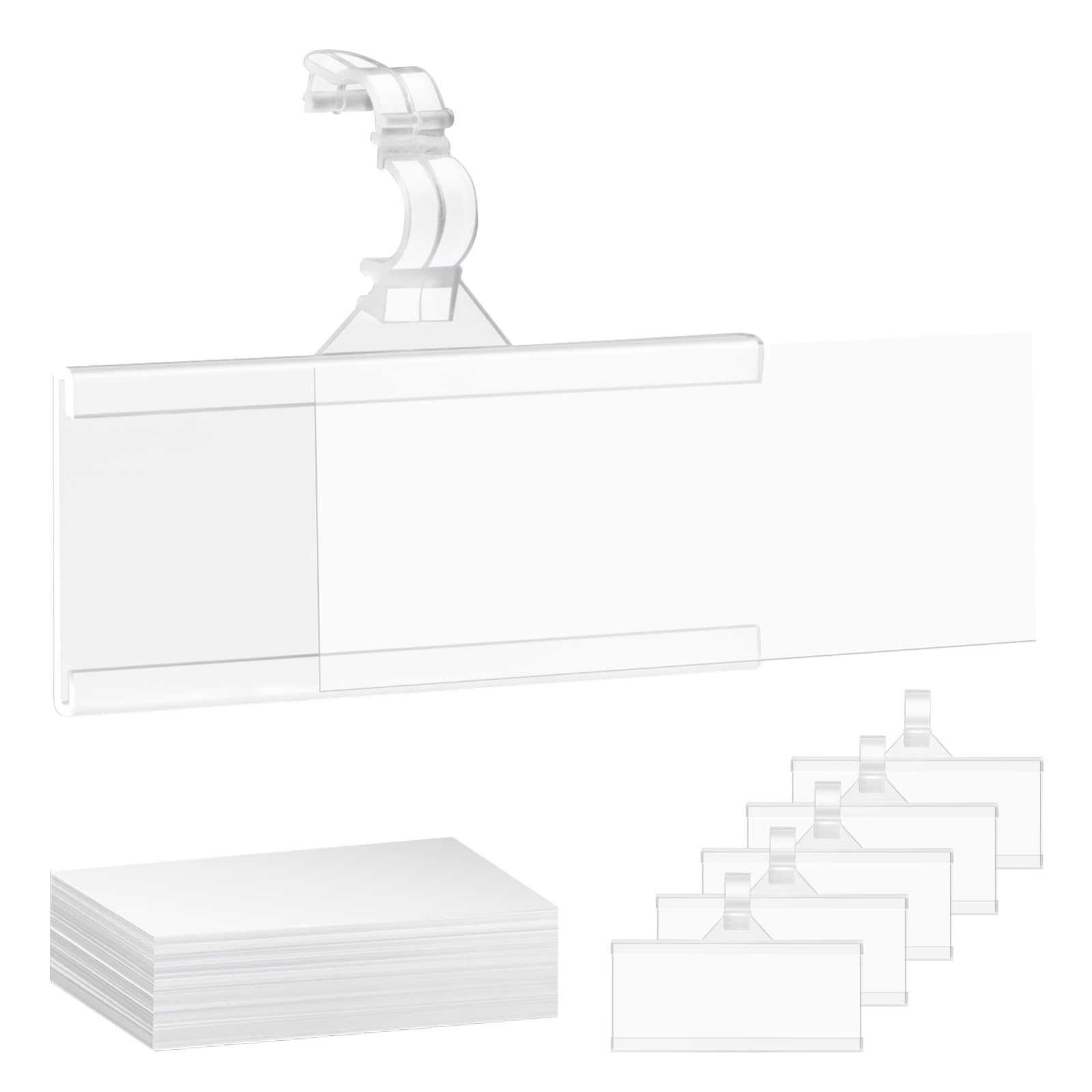 Amazon.com: Vowcarol Hanging Tags 60 Pack, Plastic Wire Shelf Label ...