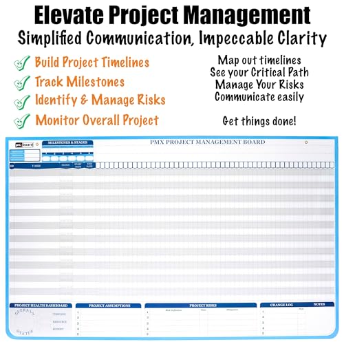 Snapklik.com : Pmxboard Project Management Gantt Chart Whiteboard Kit ...