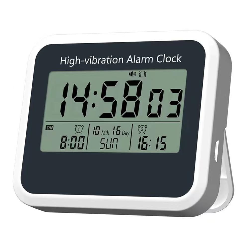 Amazon.com: HOMUST Super Loud Alarm Clock with Vibration for Heavy ...