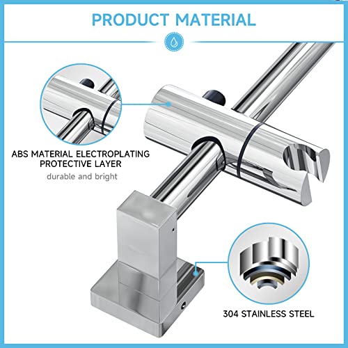 Misounda Shower Riser Rail, 610mm Shower Slide Bar Stainless Steel ...