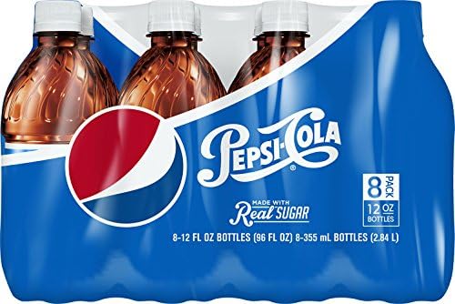 Amazon.com : Pepsi Made with Real Sugar Bottles (8 Count, 12 Fl Oz Each ...