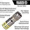 Amazon.com: Klein Tools VDV812-606 F-Connector for RG6/6Q Coaxial Cable ...