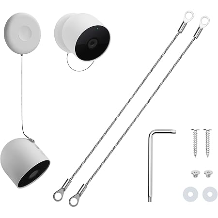 Amazon.com : OkeMeeo Google Nest Cam Outdoor Anti-Theft Chain Anti-Drop ...