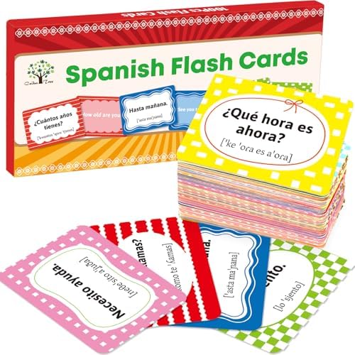 Amazon.com: Ceiba Tree Spanish Conversational Phrase Flash Cards ...