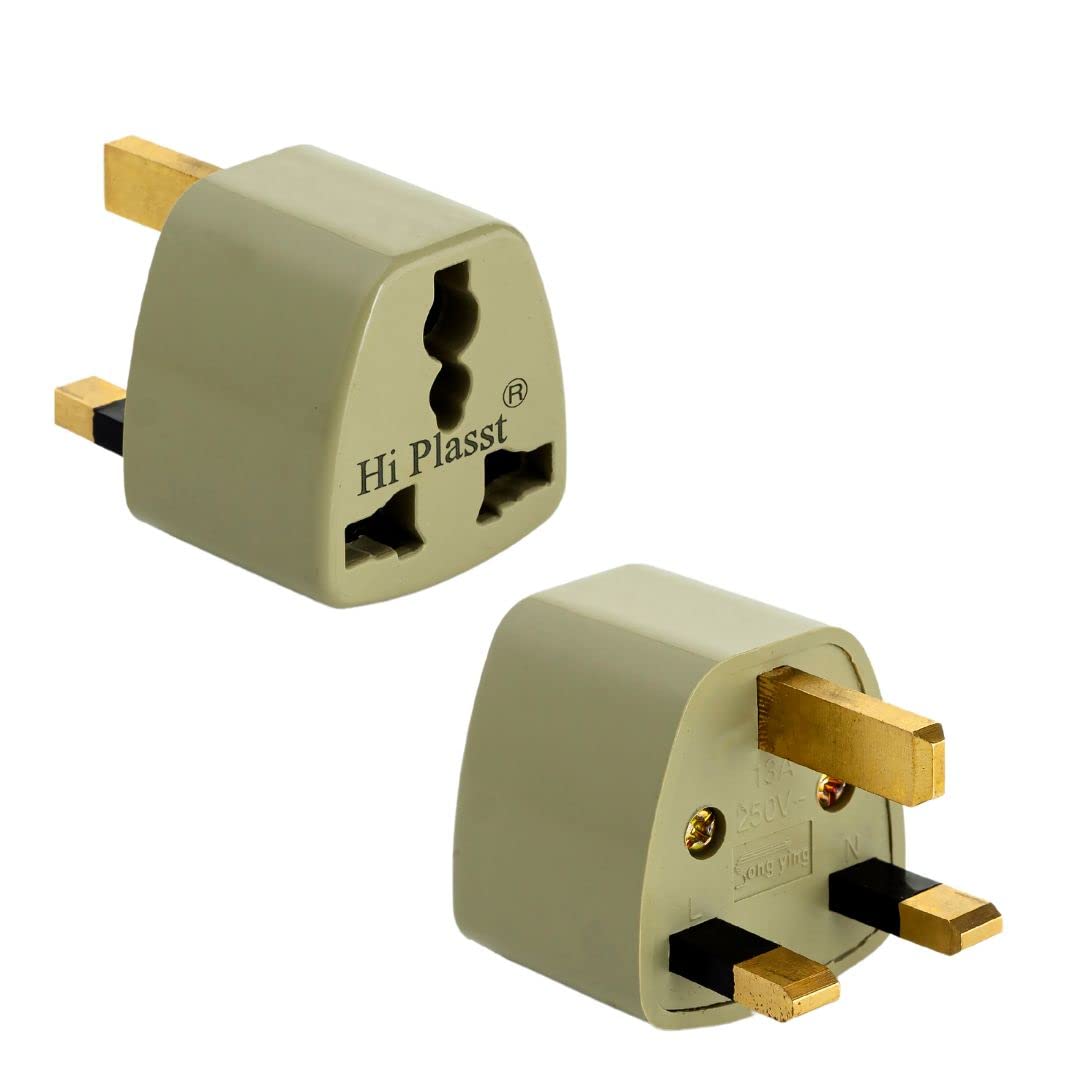 Hi-Plasst Type-G Plug Travel Adapter UK/London Converter (Pack of 2 ...