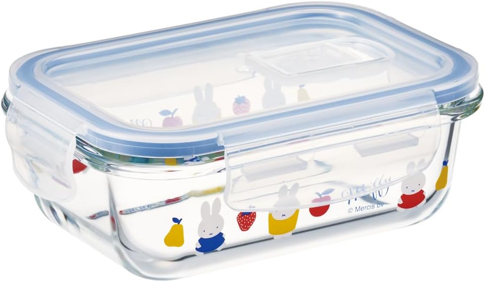 Skater GBST4-A Heat-resistant Glass Storage Container, Miffy, 12.5 fl ...
