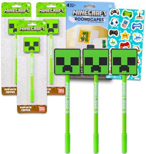 Amazon.com : Minecraft Pens Set - Bundle with 3 Pens with Creeper ...
