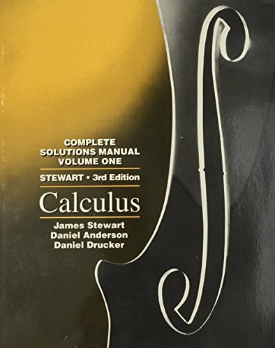Complete Solutions Manual Volume One. Stewart. 3rd Edition. Calculus ...