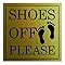 Amazon.com : All Quality Square Shoes Off Please Wall or Door Sign ...