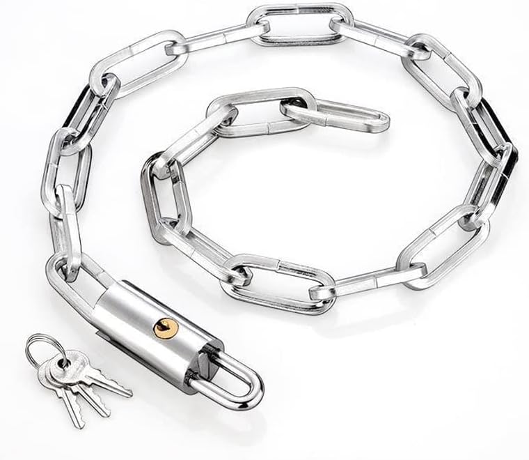 BIGLUFU Motorcycle Lock Bike Chain Locks Heavy Duty, 100cm Long, Cut ...