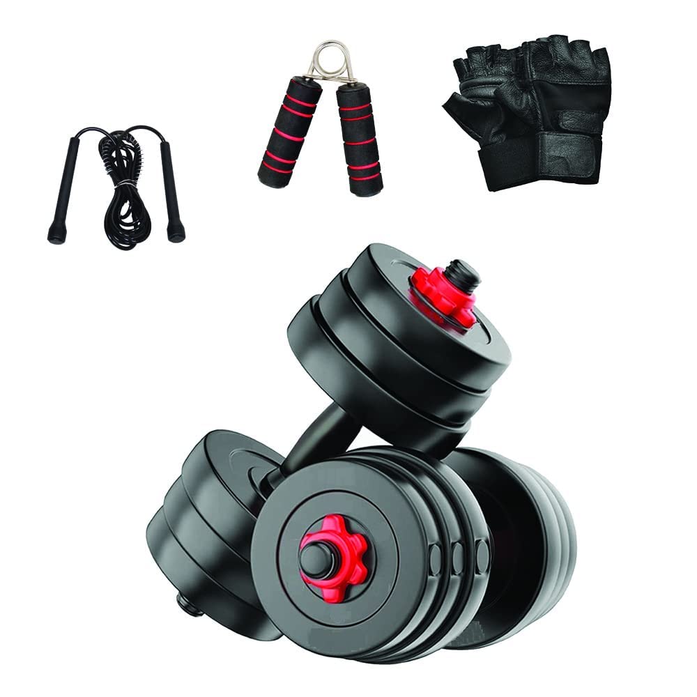 Buy POWER FITNESS 8KG Dumbbells Set With Accesories, Fitness Kit for ...