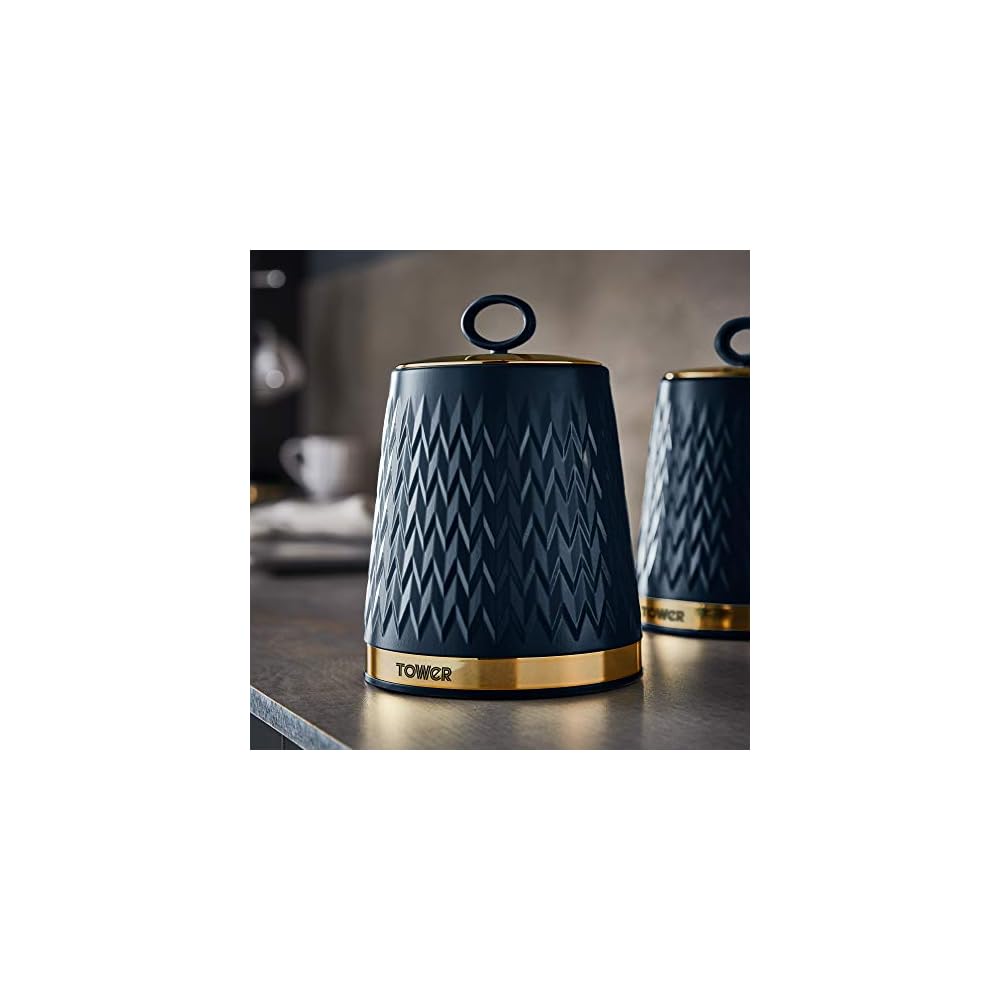Tower Empire Set of 3 Storage Canisters 1.3 Litre - Midnight Blue