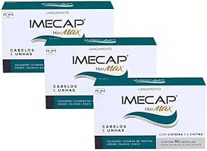 Kit C/3 Suplemento Imecap Hair Max 60 capsulas | Amazon.com.br