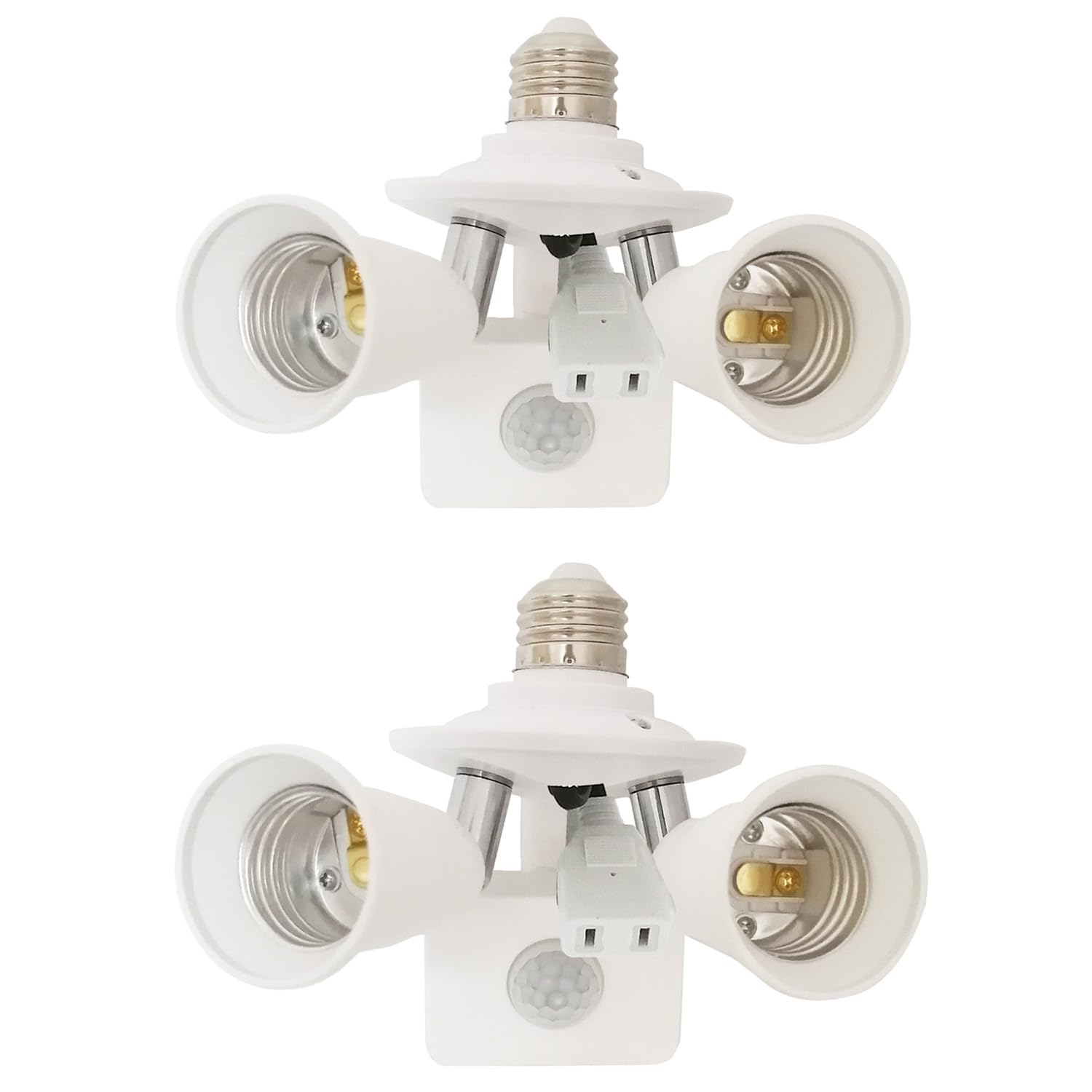 Taigeguang 2 in 1 E26/E27 Dual Light Bulb Socket with Motion Sensor ...